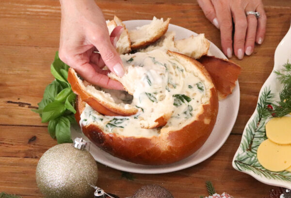 Vegan Spinach Cob Loaf Dip Recipe